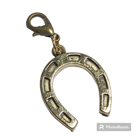 Vintage | Jewelry | Vintage Horseshoe Clip On Charm Gold Tone Brass ...